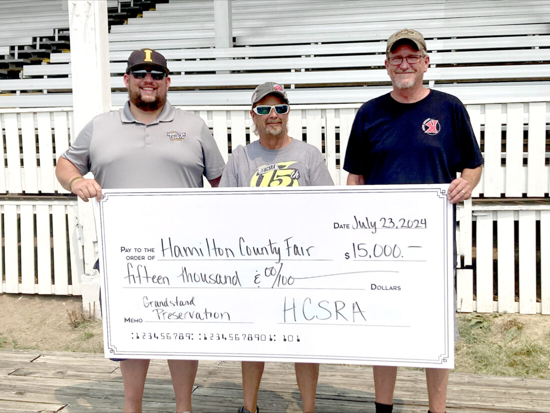 Hamilton County Speedway donates to Grandstand fund | News, Sports ...